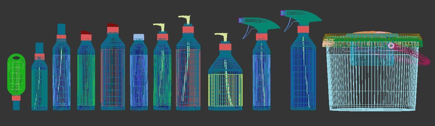 plastic container of disinfectant solution 3D model | CGTrader