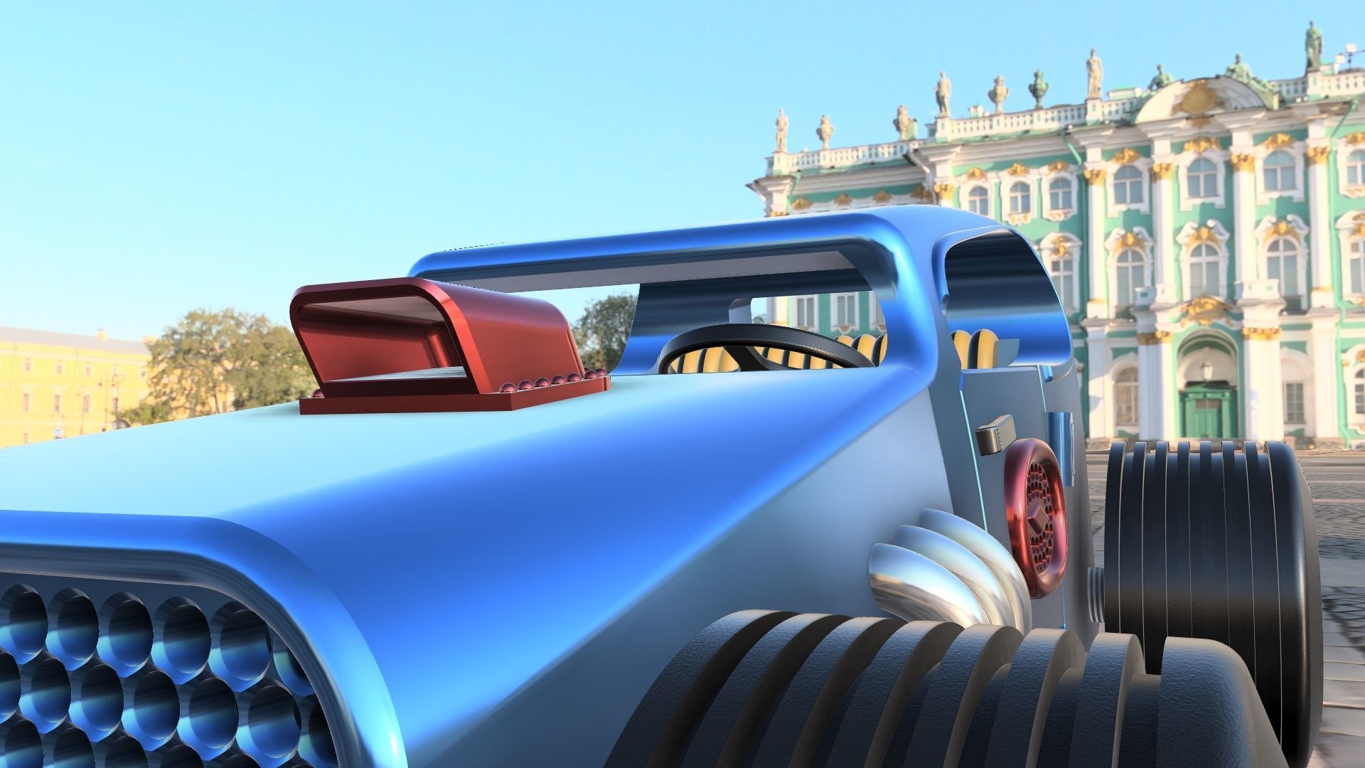 Multi - Piece Custom Hot Road Car 3D model 3D printable | CGTrader