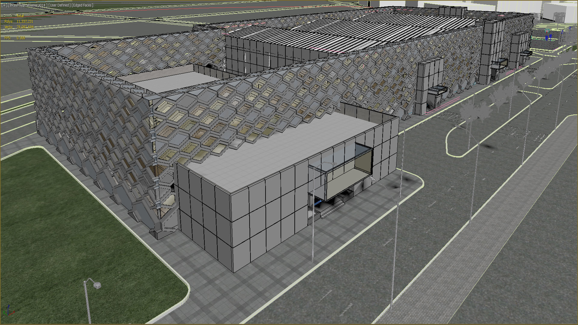 exhibition hall interior and exterior 3D model | CGTrader