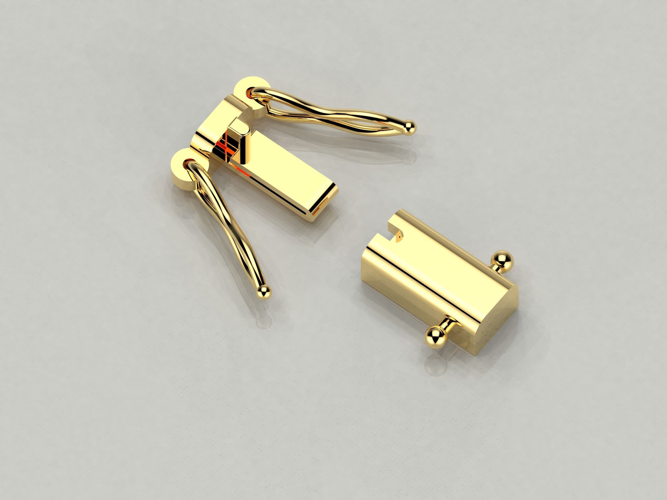 open box clasp 3D print model 3D model 3D printable | CGTrader