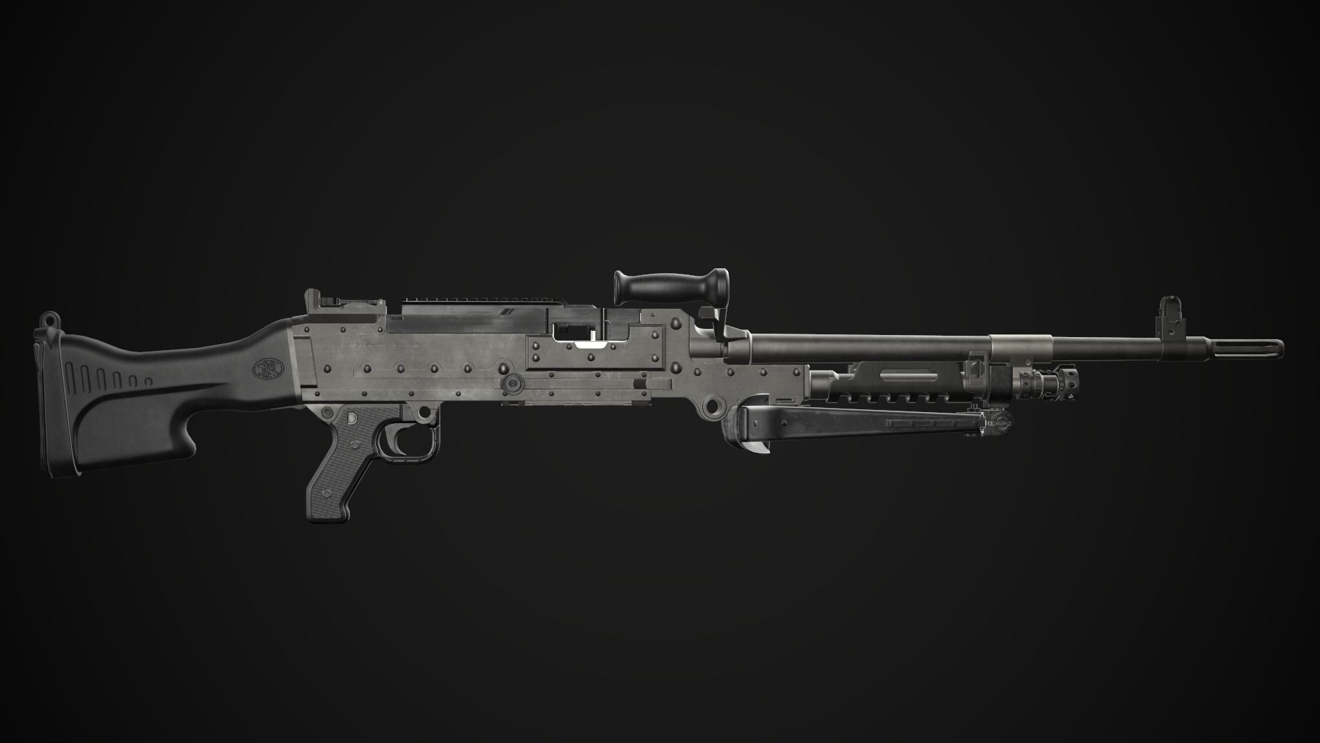 3D model FN MAG M240 Machine Gun Game Ready VR / AR / low-poly | CGTrader