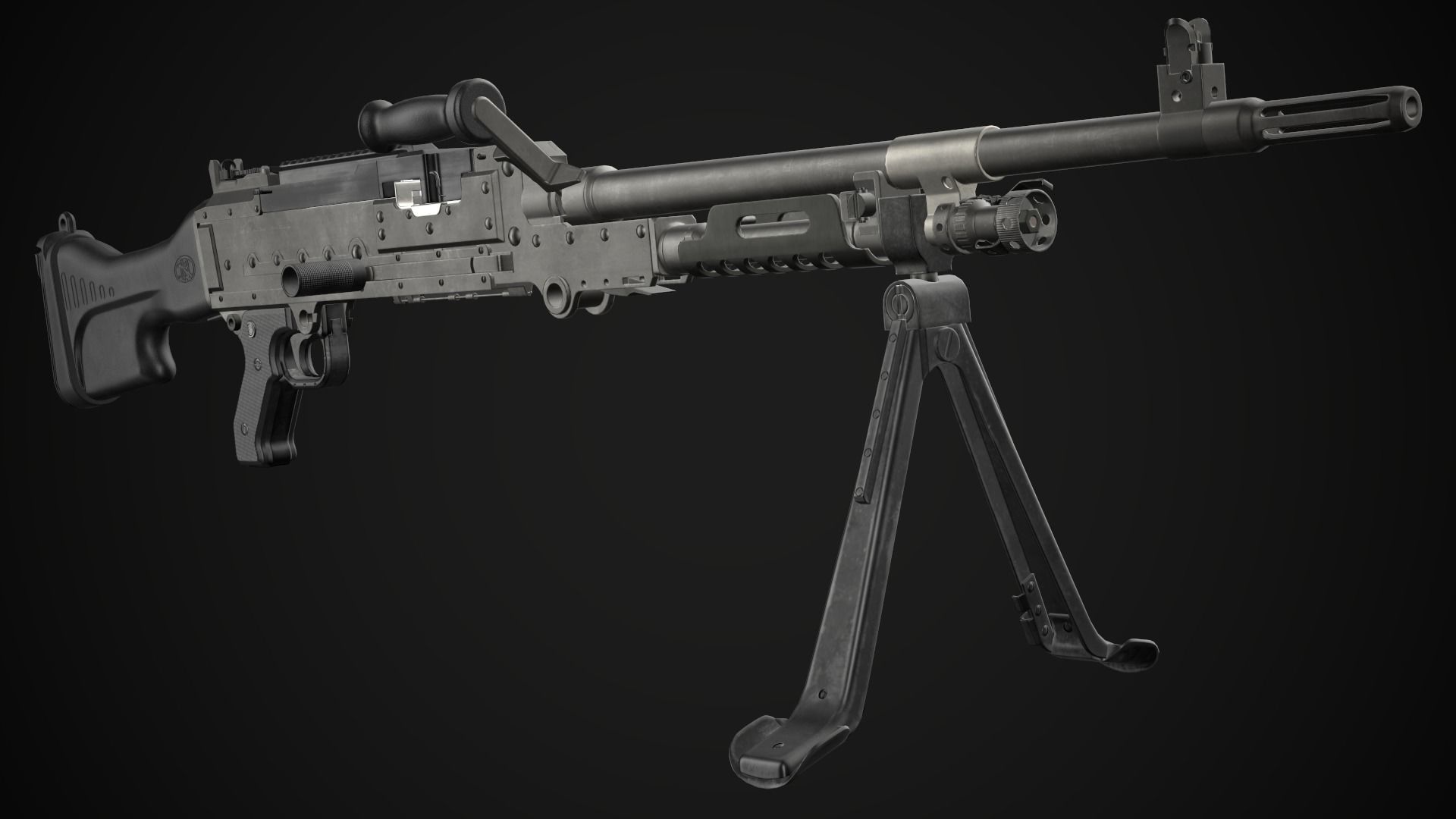 3D model FN MAG M240 Machine Gun Game Ready VR / AR / low-poly | CGTrader