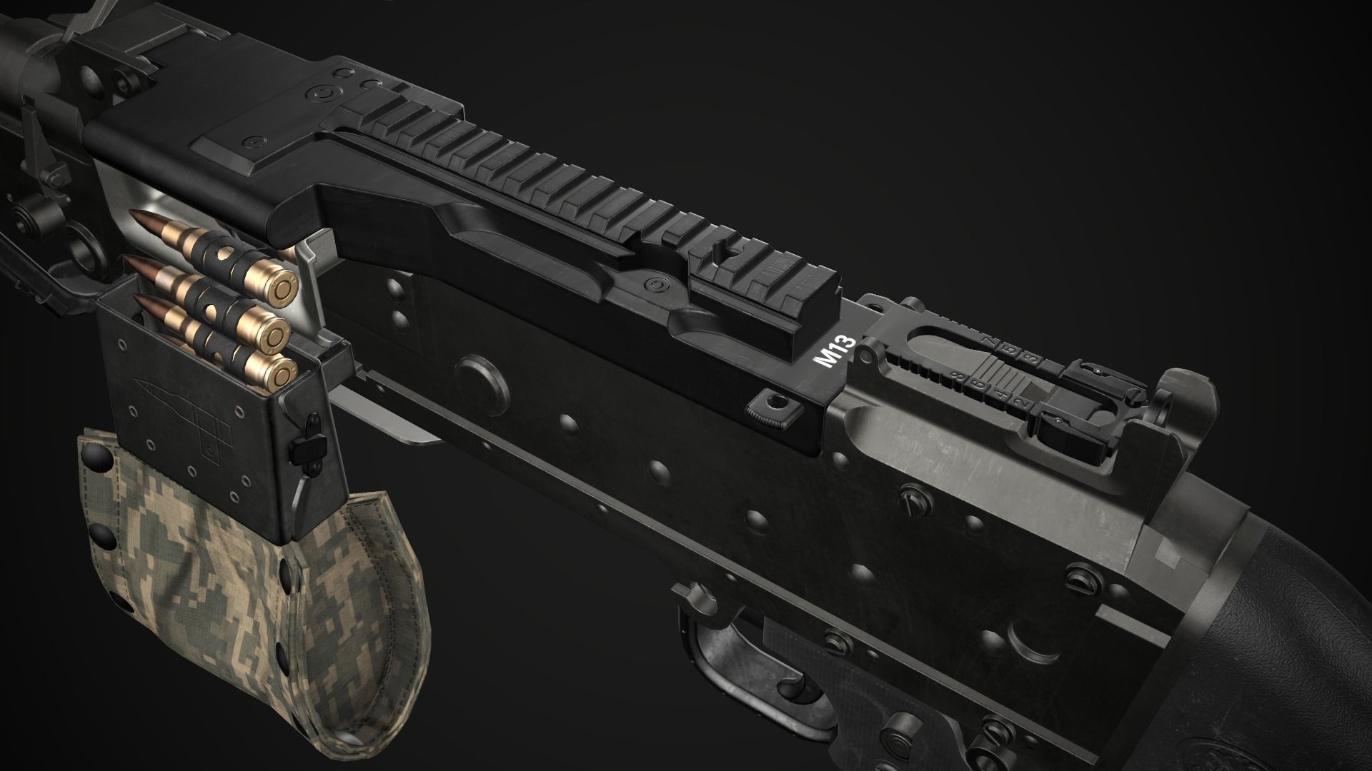 3D model FN MAG M240 Machine Gun Game Ready VR / AR / low-poly | CGTrader