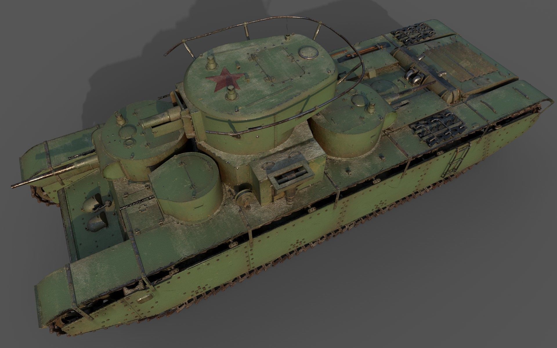 Soviet Heavy Tank T-35 3D model | CGTrader
