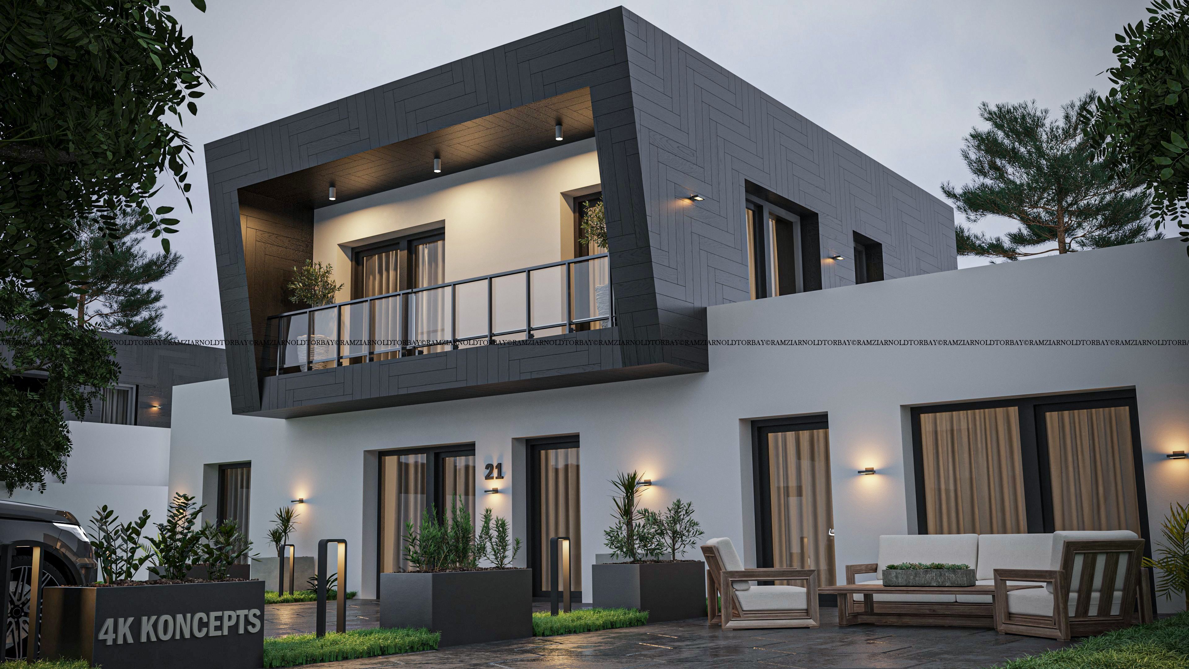 Modern House Plan 3D model | CGTrader