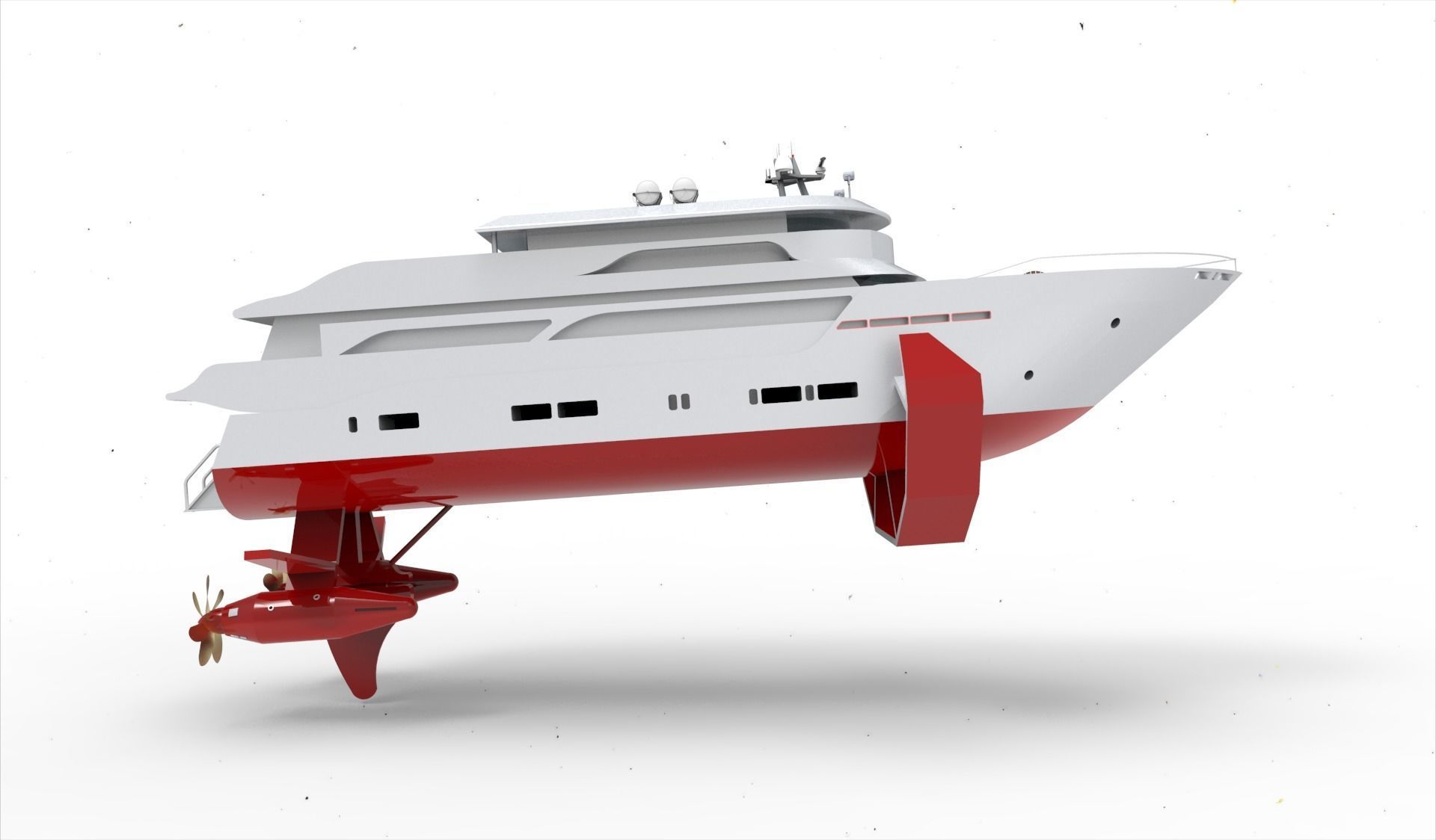 Hydrofoil Ship 3D model | CGTrader
