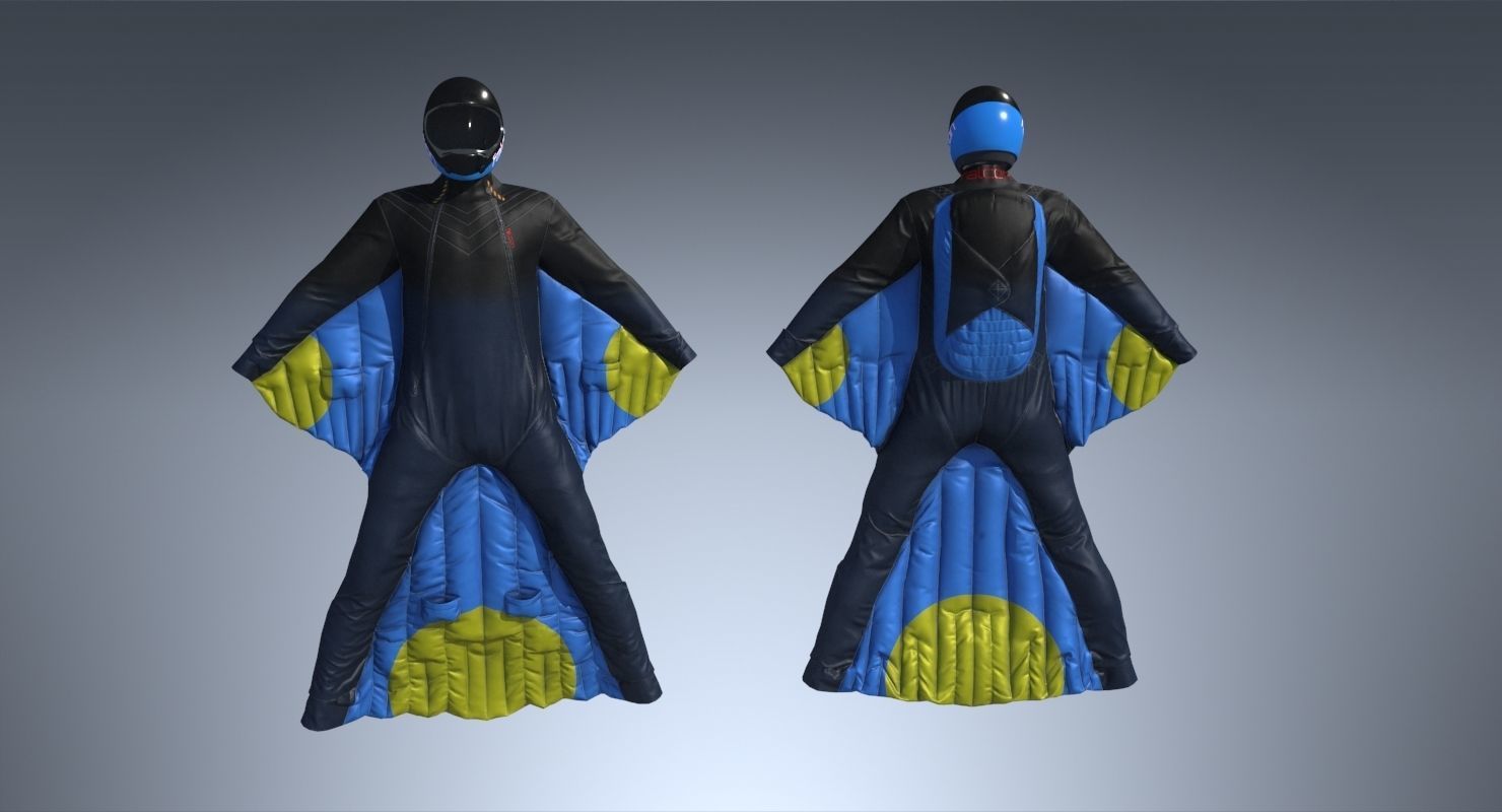 3D model Wingsuit Skydiving PBR VR / AR / low-poly | CGTrader