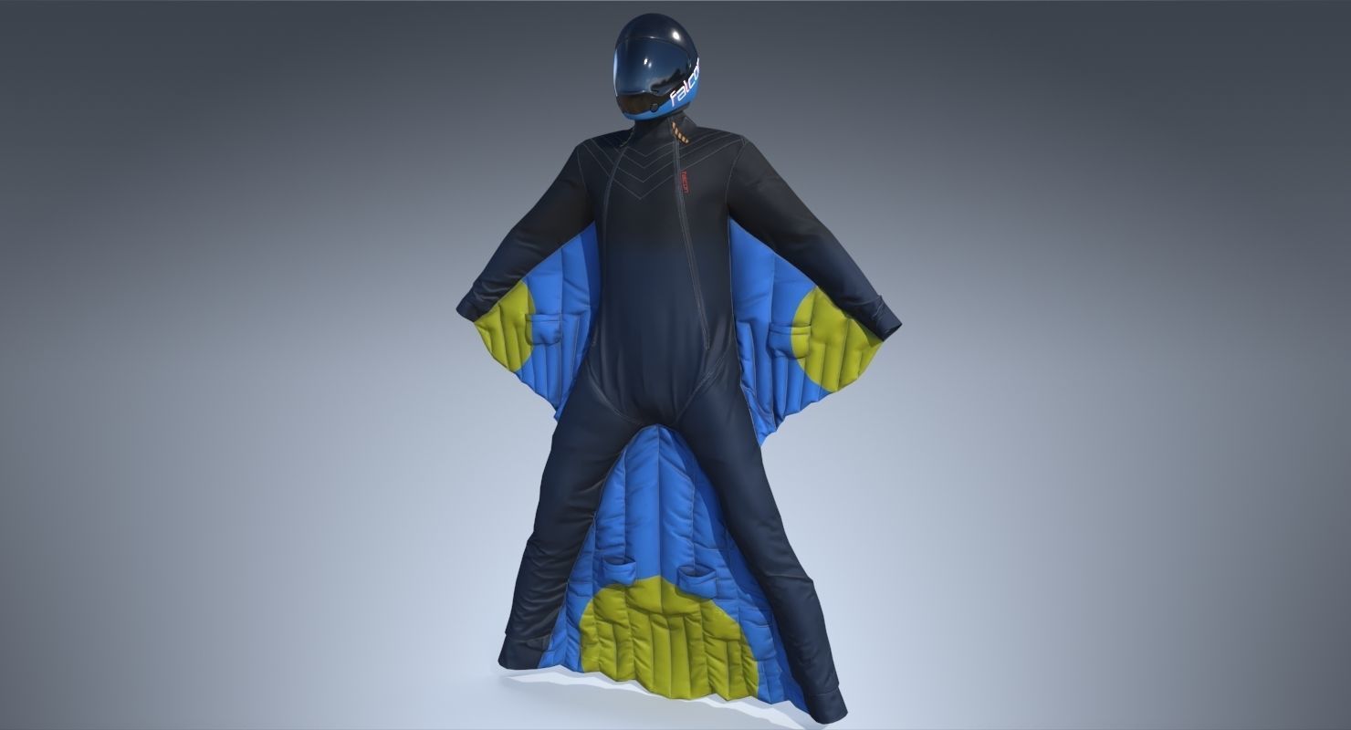 3D model Wingsuit Skydiving PBR VR / AR / low-poly | CGTrader