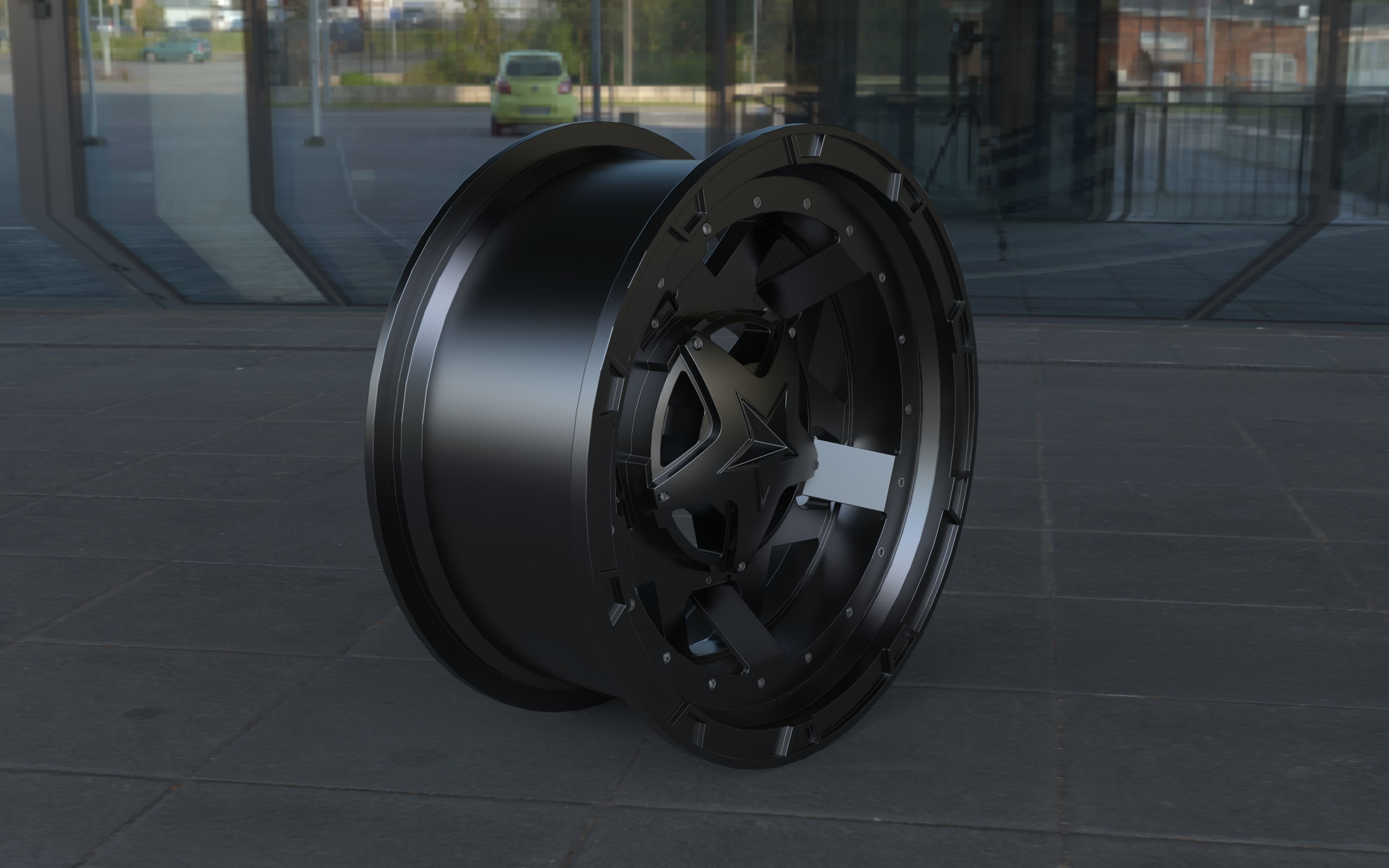 XD Series Rockstar RS3 Wheel Matte Black Jeep 3D model 3D printable ...