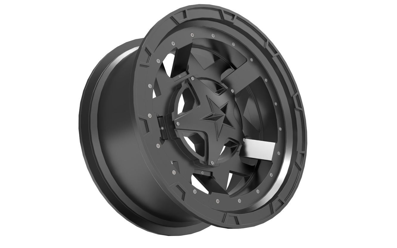 XD Series Rockstar RS3 Wheel Matte Black Jeep 3D model 3D printable ...