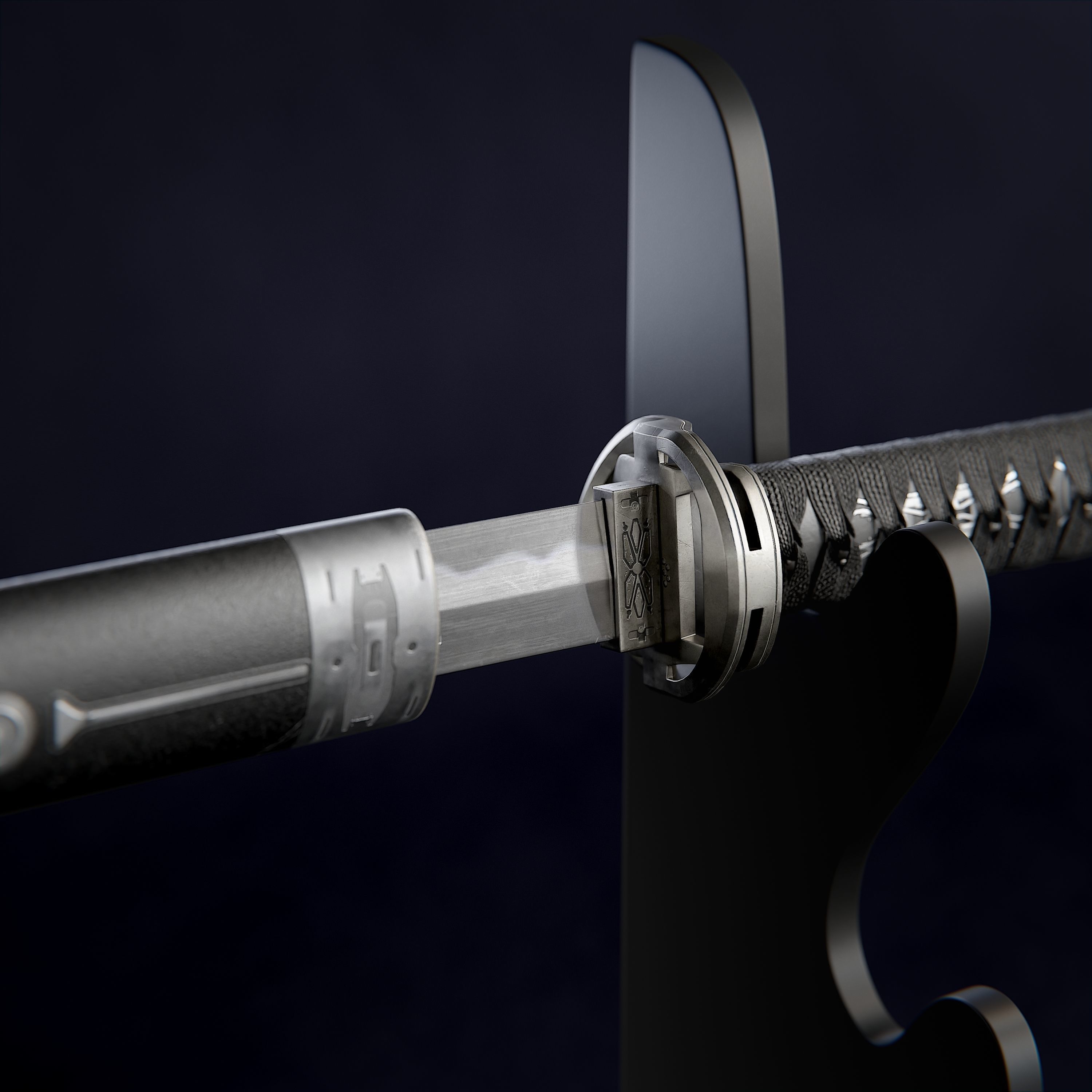 3D model Katana Sword Sci Fi Design VR / AR / low-poly | CGTrader