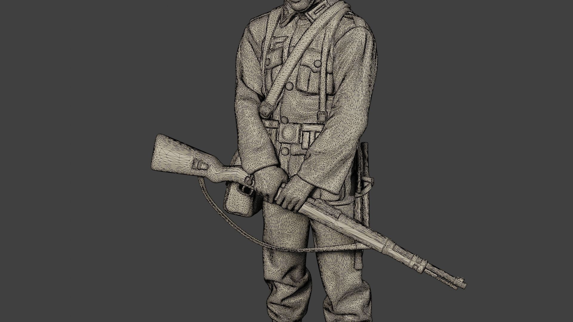 German soldier ww2 Praying2 G6 3D model 3D printable | CGTrader