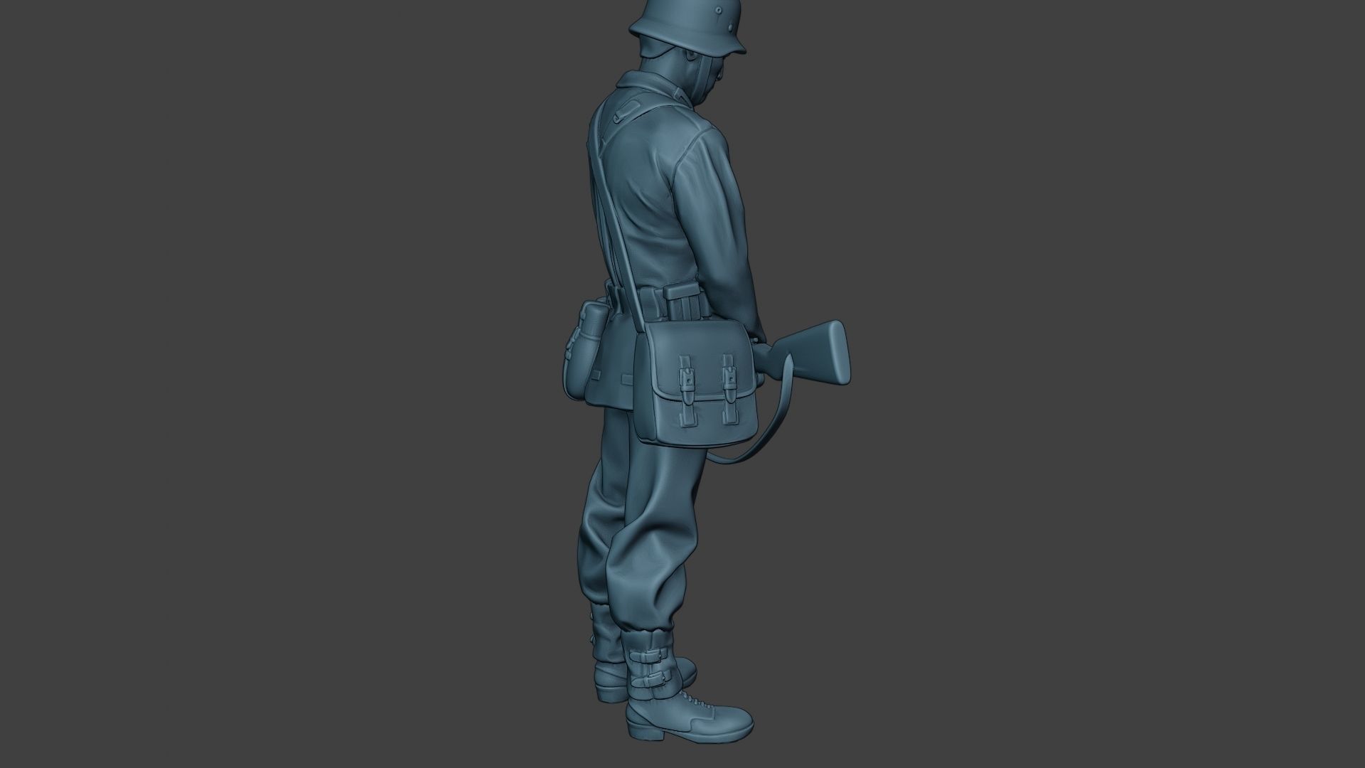 German soldier ww2 Praying2 G6 3D model 3D printable | CGTrader
