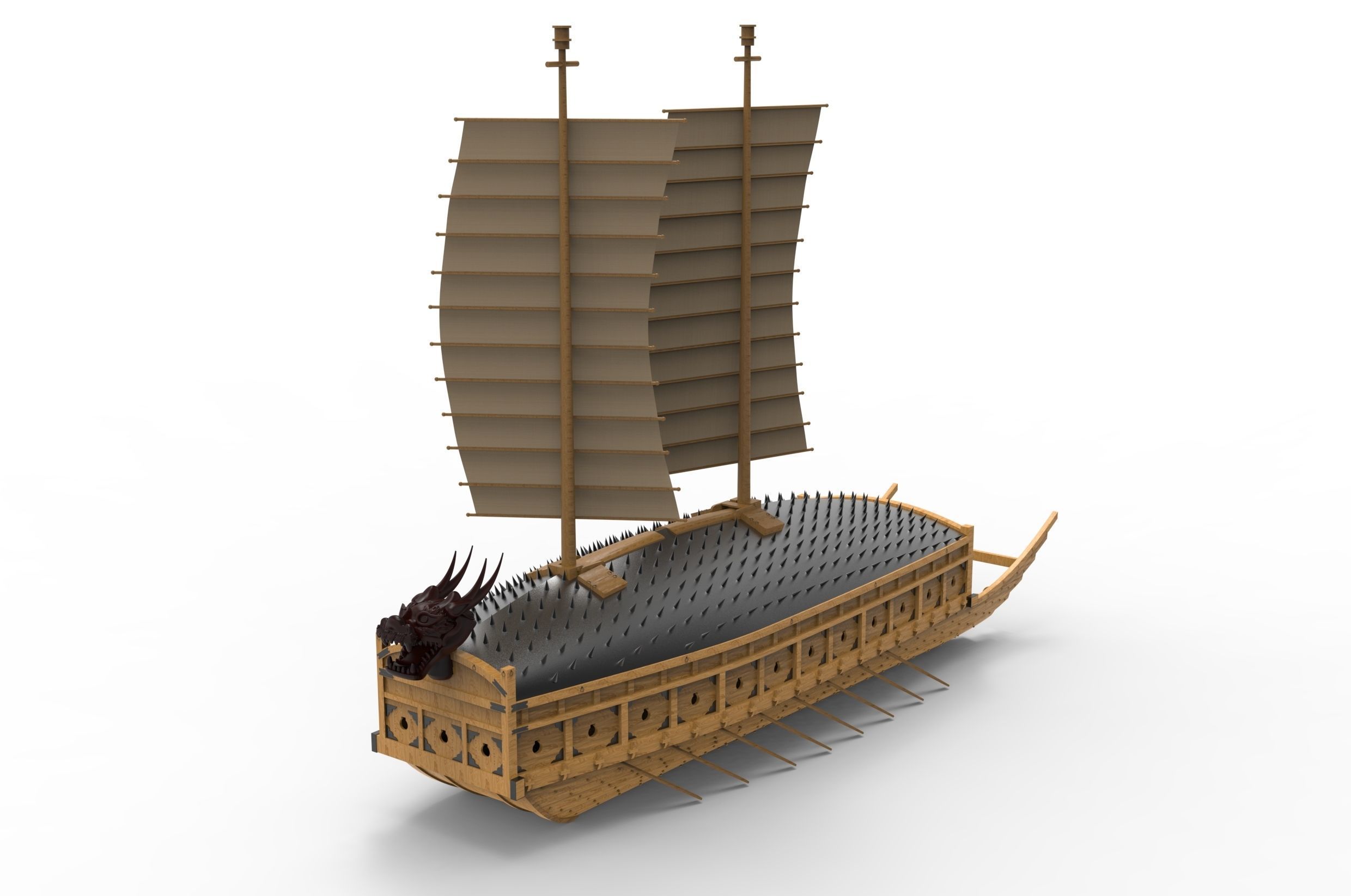 A Geobukseon turtleship 3D model | CGTrader