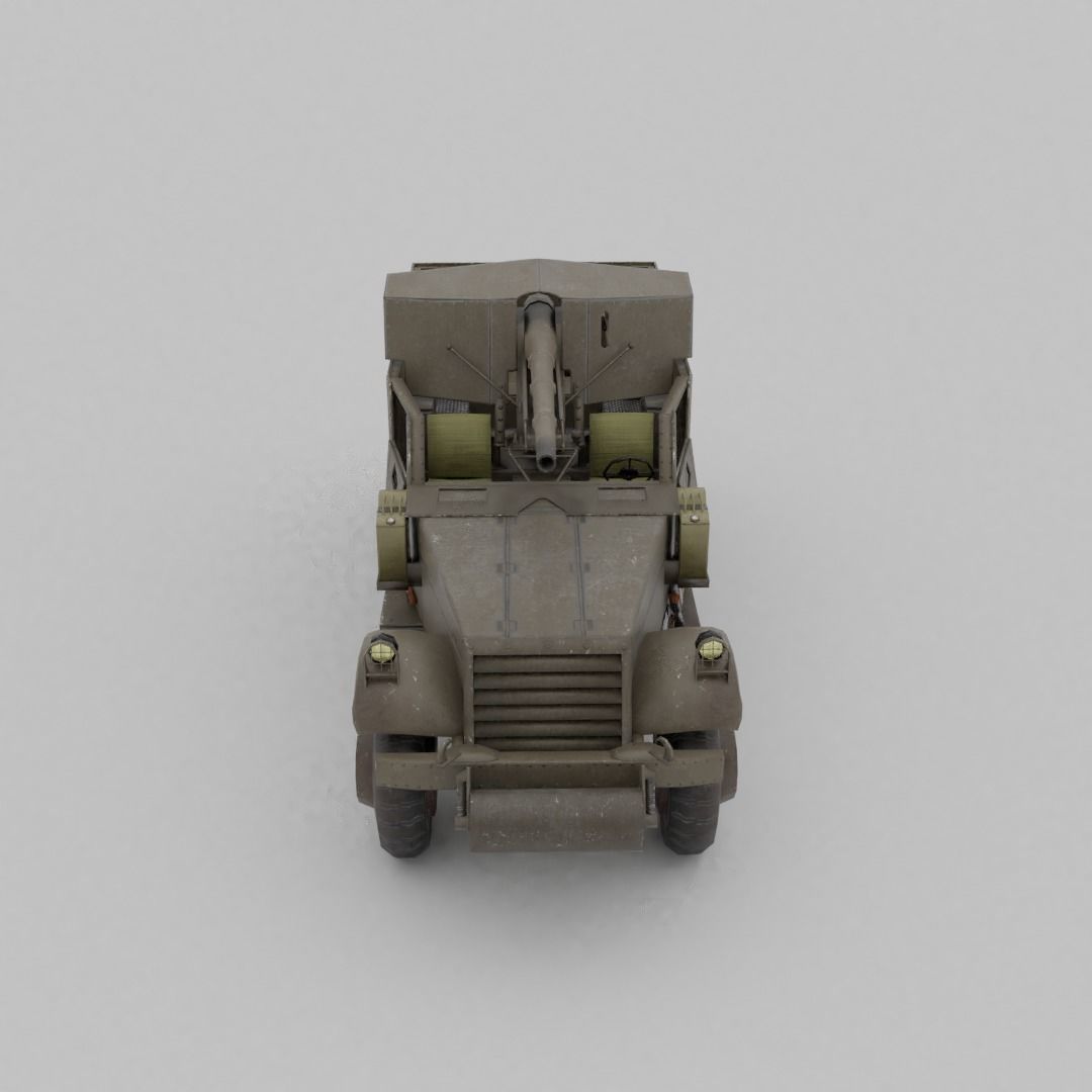 3D model M3 GMC 75mm Halftrack VR / AR / low-poly | CGTrader