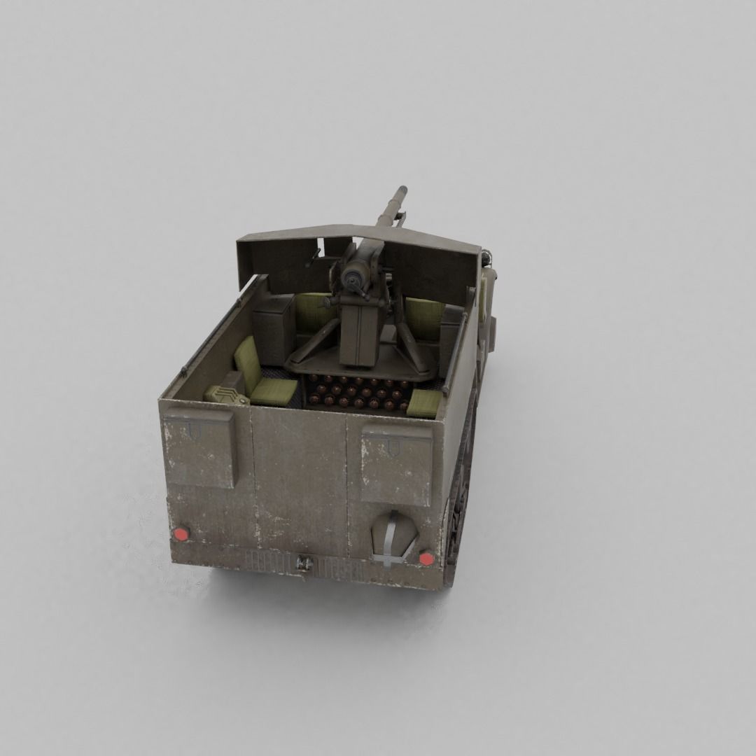 3D model M3 GMC 75mm Halftrack VR / AR / low-poly | CGTrader