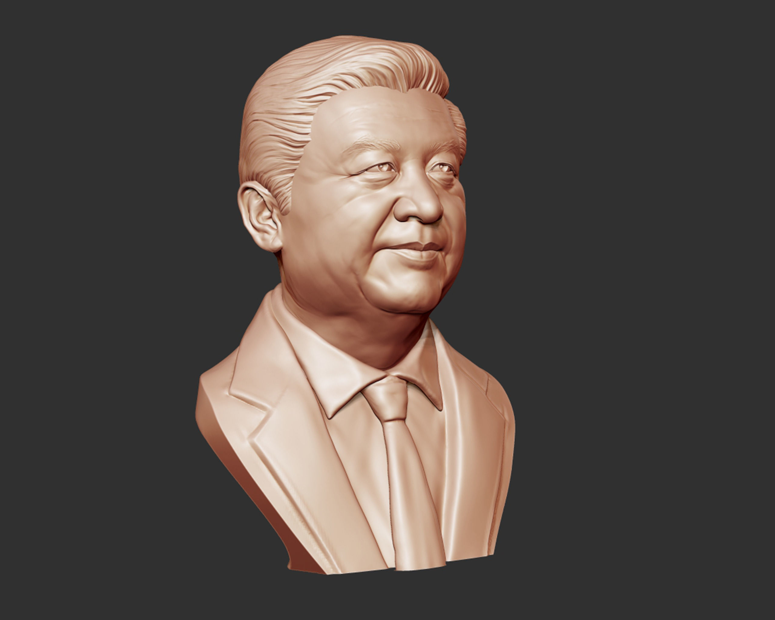 Xi Jinping 3D Portrait Sculpture 3D model 3D printable | CGTrader