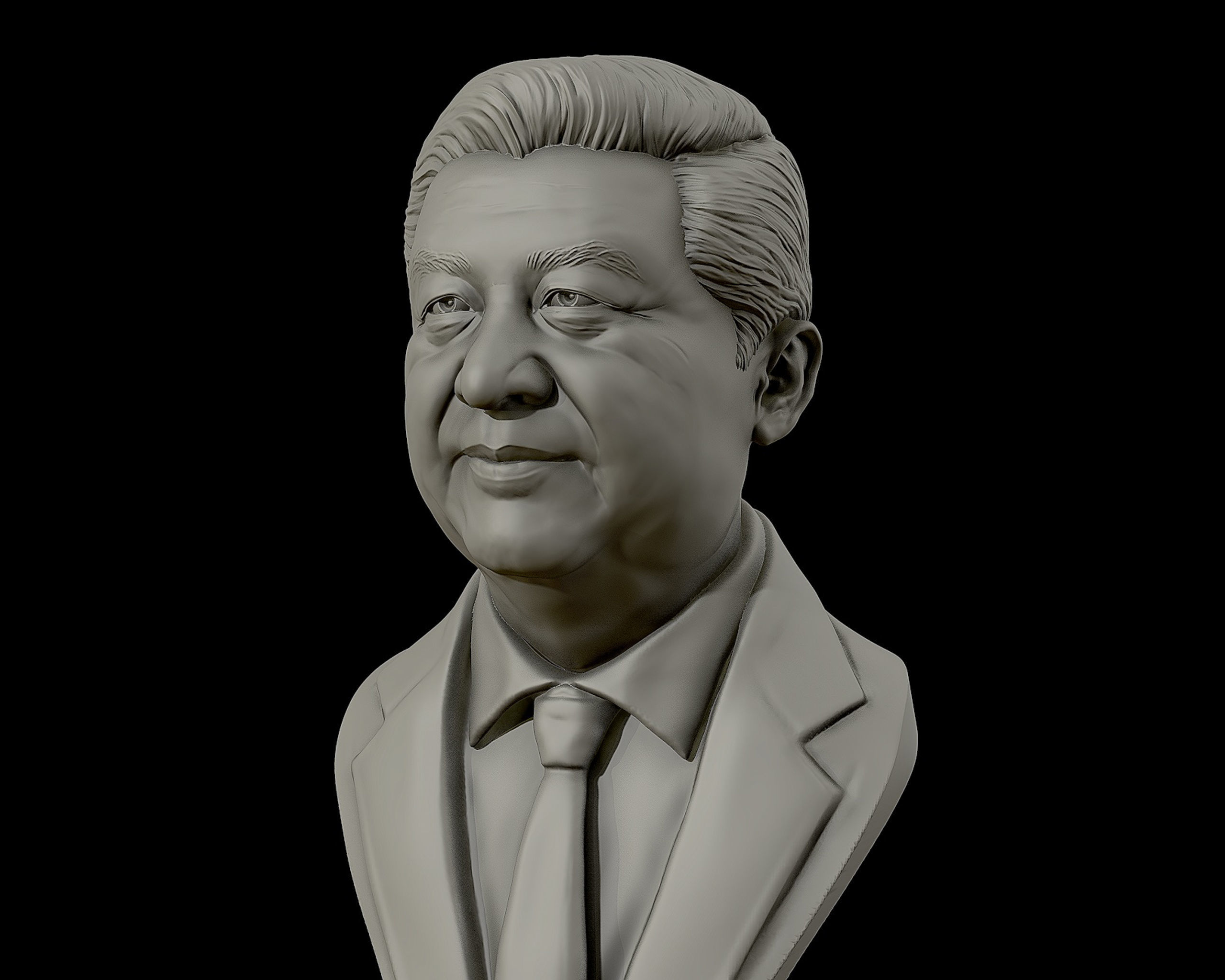 Xi Jinping 3D Portrait Sculpture 3D model 3D printable | CGTrader