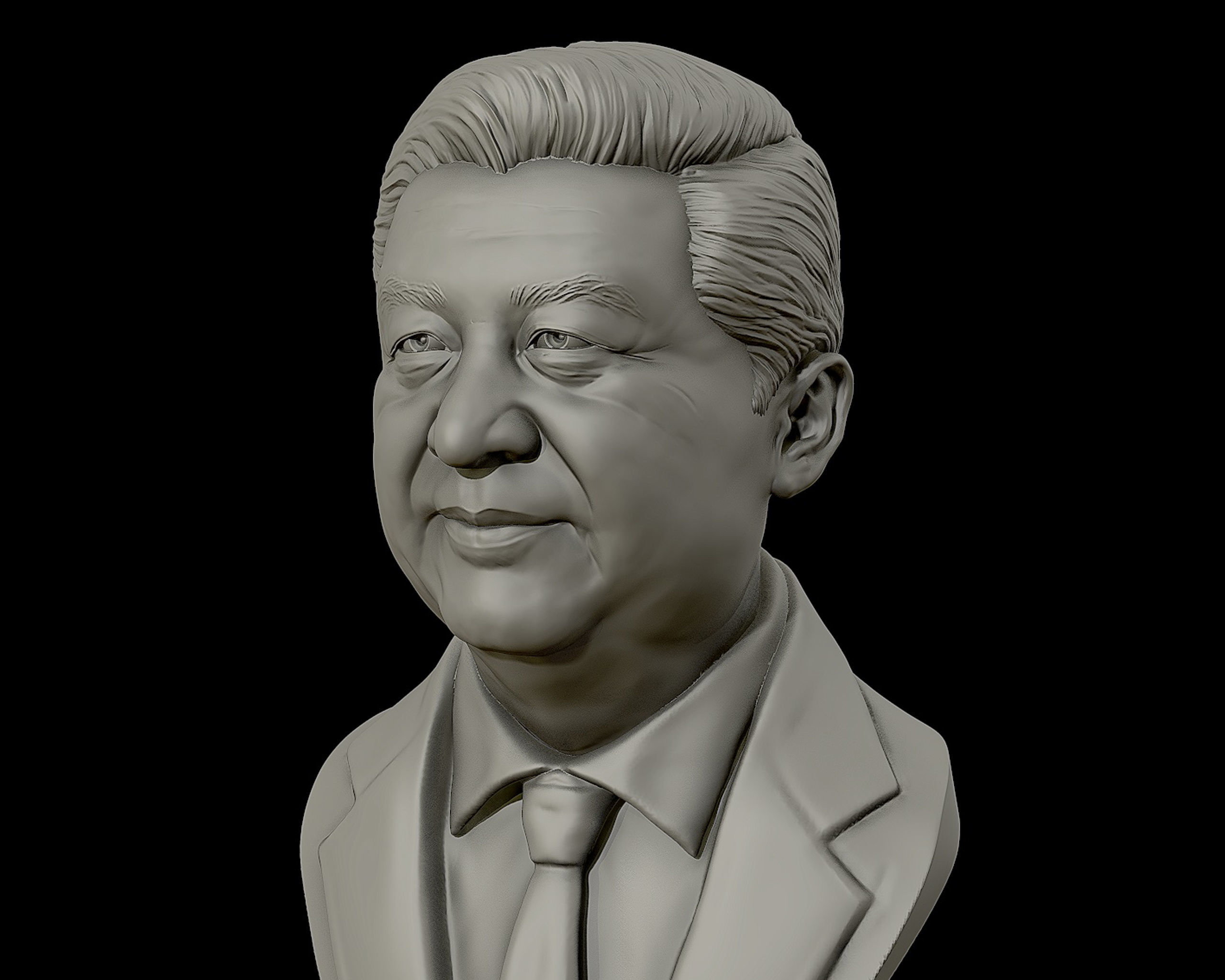 Xi Jinping 3D Portrait Sculpture 3D model 3D printable | CGTrader