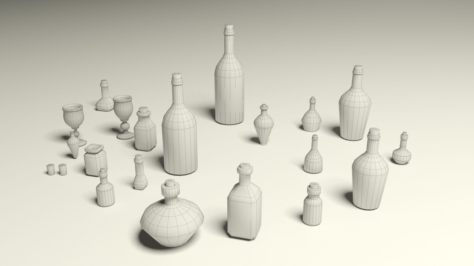 3D model Medieval alchemy magic house mega pack - 130 items collection VR / AR / low-poly | CGTrader