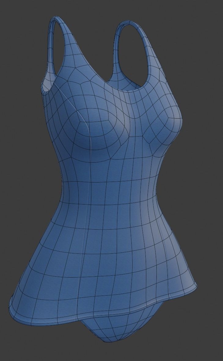 3D model Basic Sukumizu One piece swimsuit VR / AR / low-poly | CGTrader