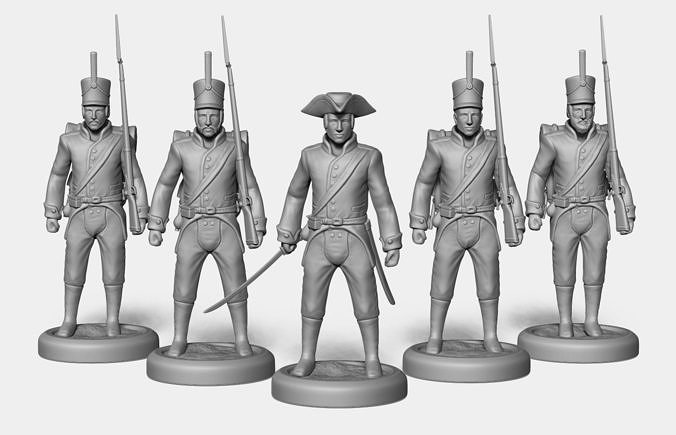 Line Infantry Squad 3D model 3D printable | CGTrader