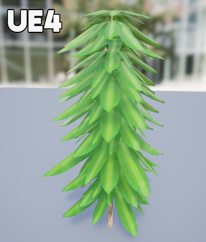 3D model Corn Palm Palmillo Dracena Fragrans PBR Lowpoly VR / AR / low ...