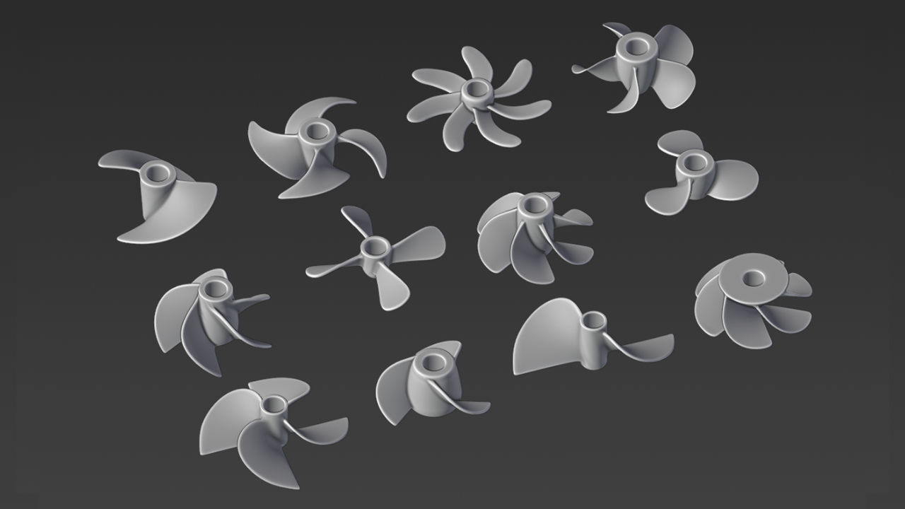 12 Boat Propeller 3D model 3D printable | CGTrader
