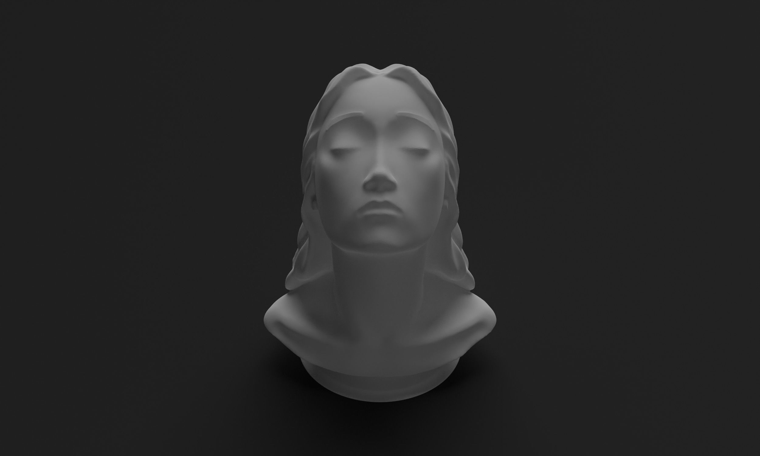 Female bust 3D print model 3D model 3D printable | CGTrader