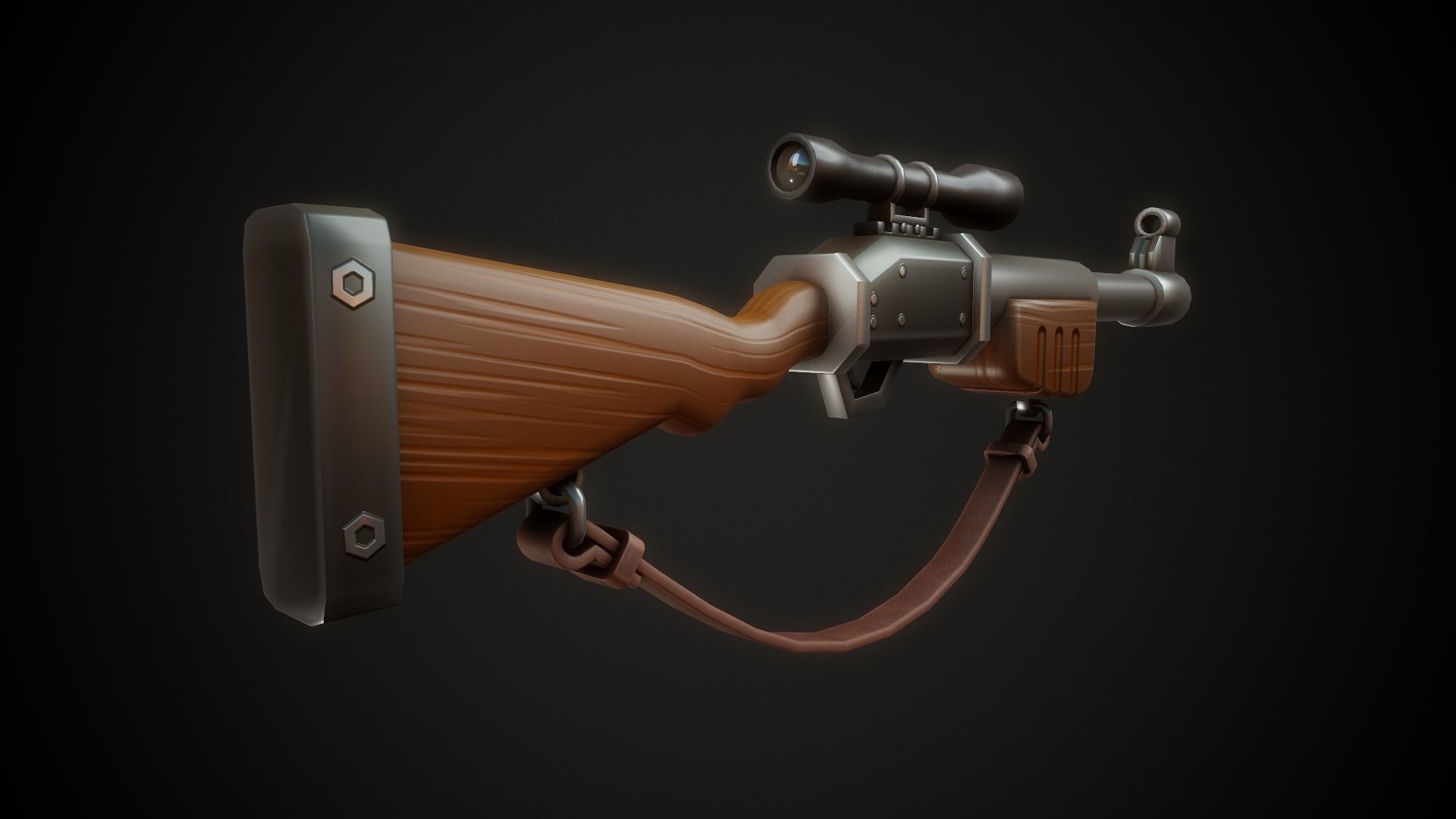 3D model Stylized Riffle- Tutorial Included VR / AR / low-poly | CGTrader