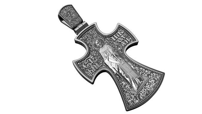 Orthodox cross with Saint Nicholas 3D model 3D printable | CGTrader