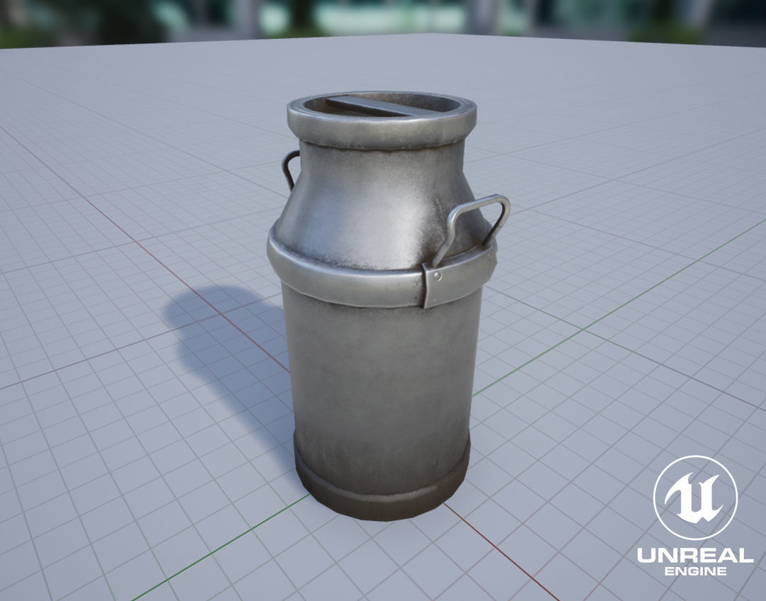 3D model Stylized Western Milk Container VR / AR / low-poly | CGTrader