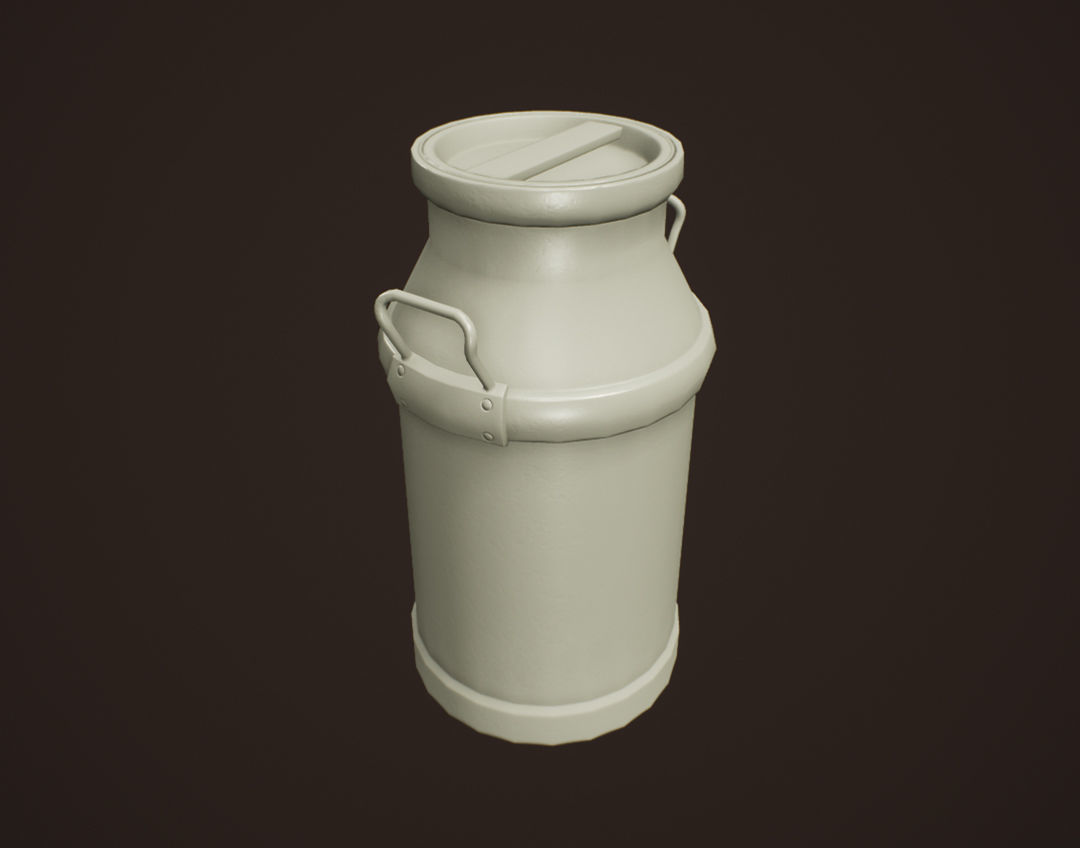 3D model Stylized Western Milk Container VR / AR / low-poly | CGTrader
