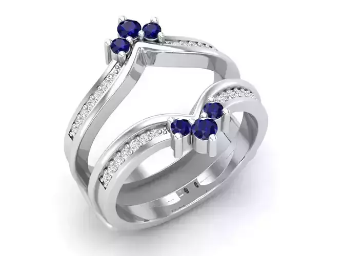 Diamond jewelry guard for woman 3D model 3D printable | CGTrader