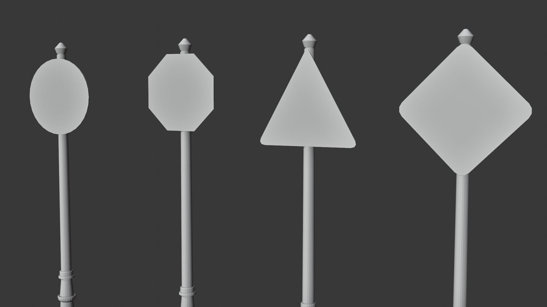 3D model street sign VR / AR / low-poly | CGTrader