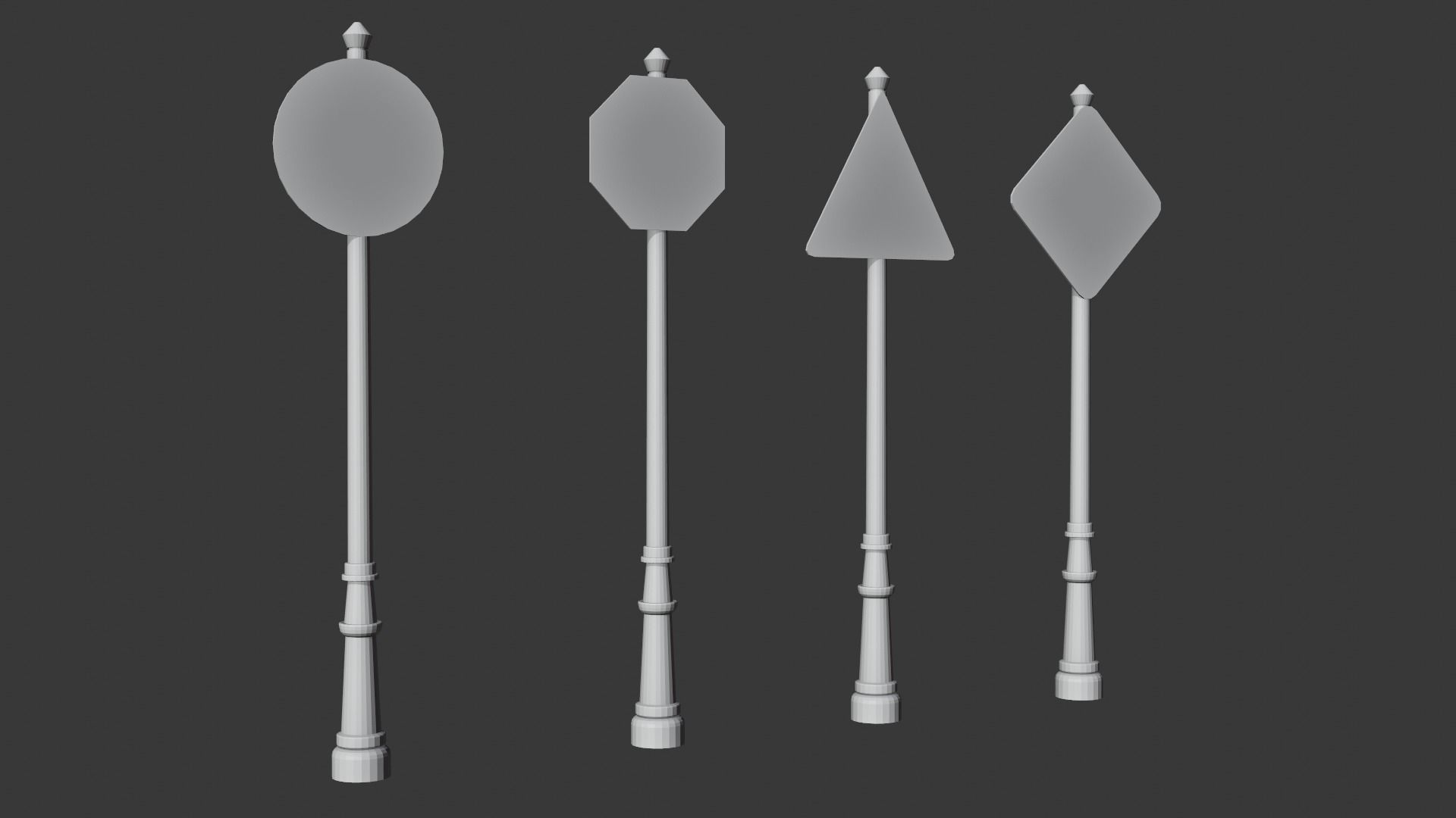 3D model street sign VR / AR / low-poly | CGTrader