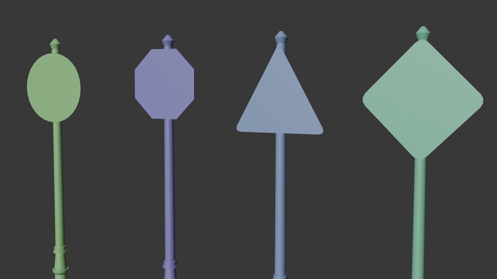 3D model street sign VR / AR / low-poly | CGTrader