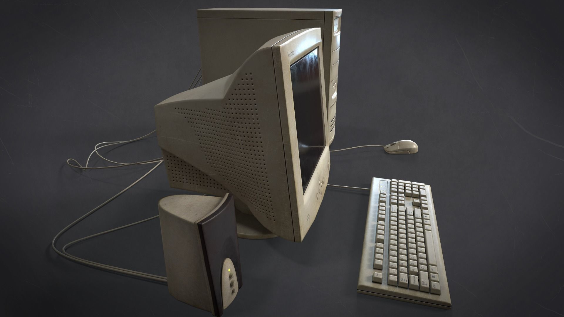 3D model Old Computer VR / AR / low-poly | CGTrader