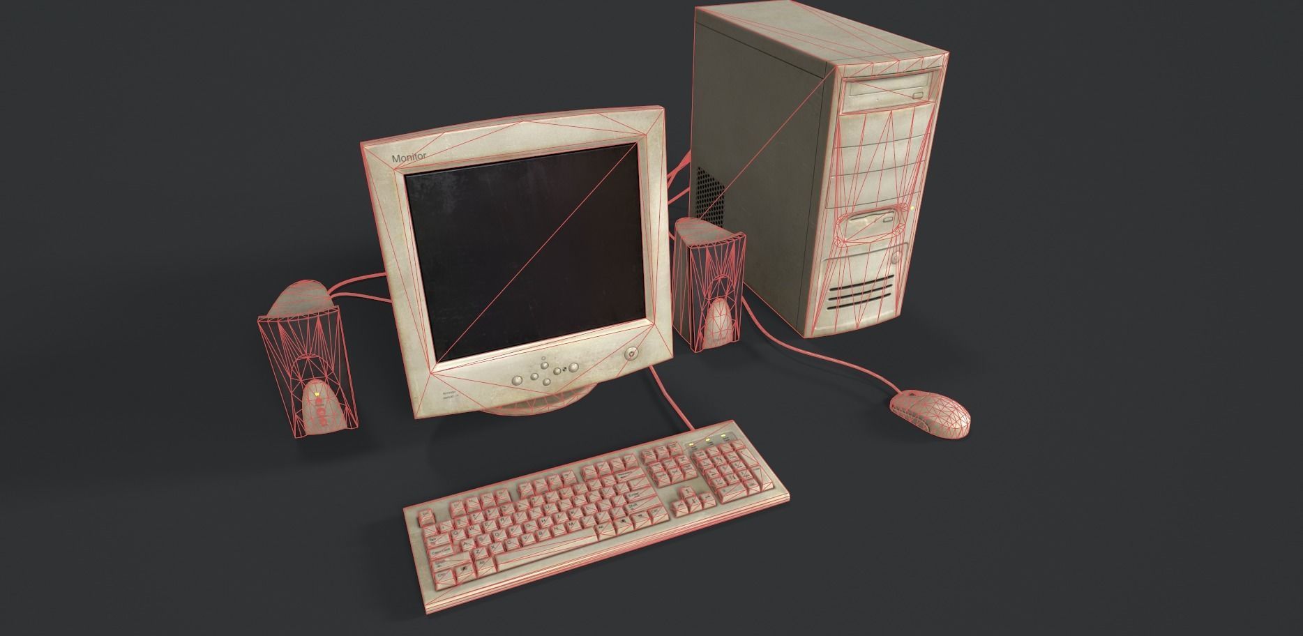 3D model Old Computer VR / AR / low-poly | CGTrader