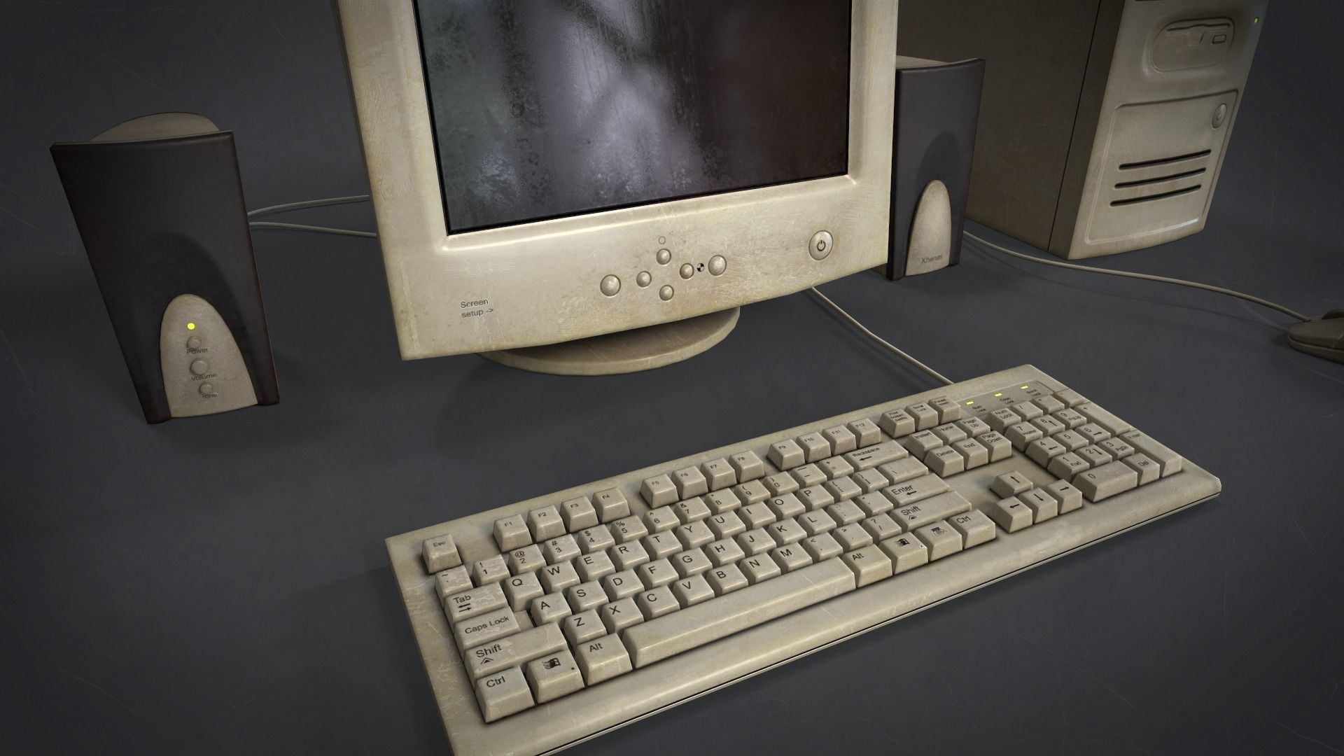3D model Old Computer VR / AR / low-poly | CGTrader
