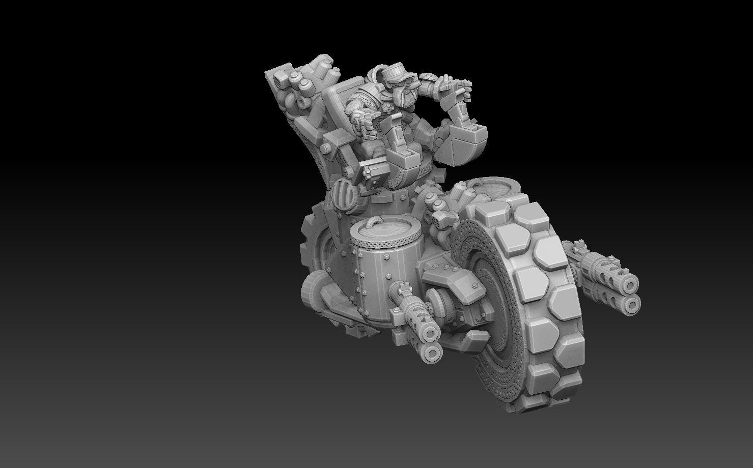 Panzer Bike Dwarf Version 3D model 3D printable | CGTrader