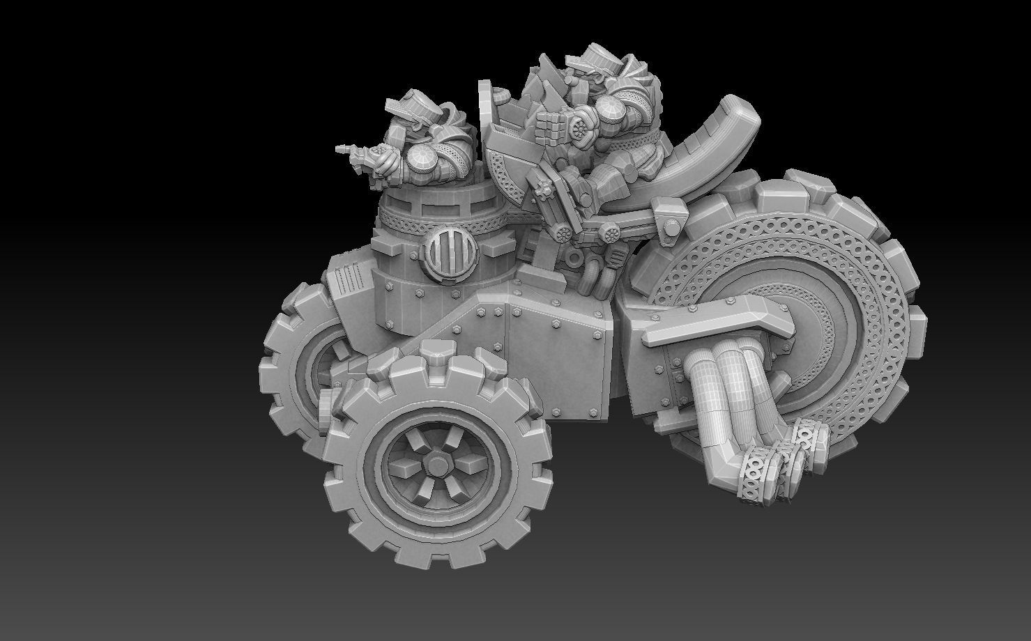 Panzer Bike Dwarf Version 3D model 3D printable | CGTrader