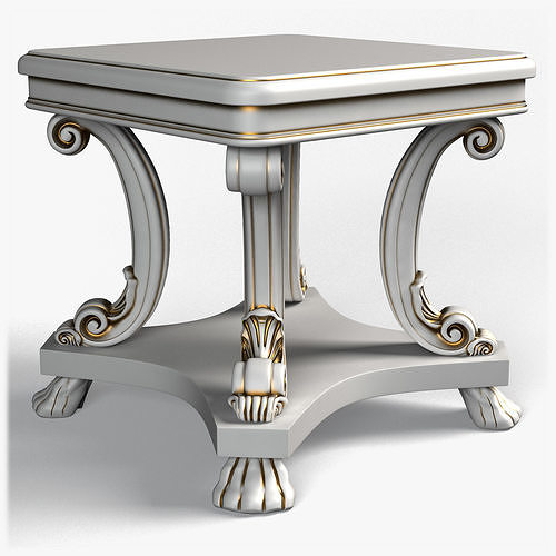 Table0009 ornate side table 3D model | CGTrader