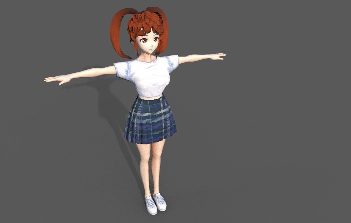 3D model 3D Model Anime Character for Game or Animation VR / AR / low ...