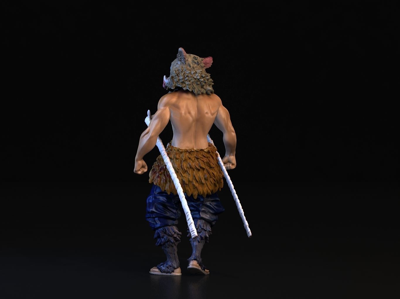 INOSUKE 3D figure wearing mask and holding sword 3D model | CGTrader