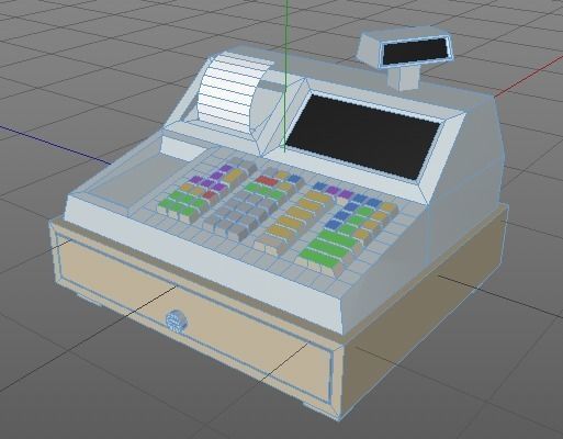3D model Game-ready Cashier Machine Low-poly VR / AR / low-poly | CGTrader