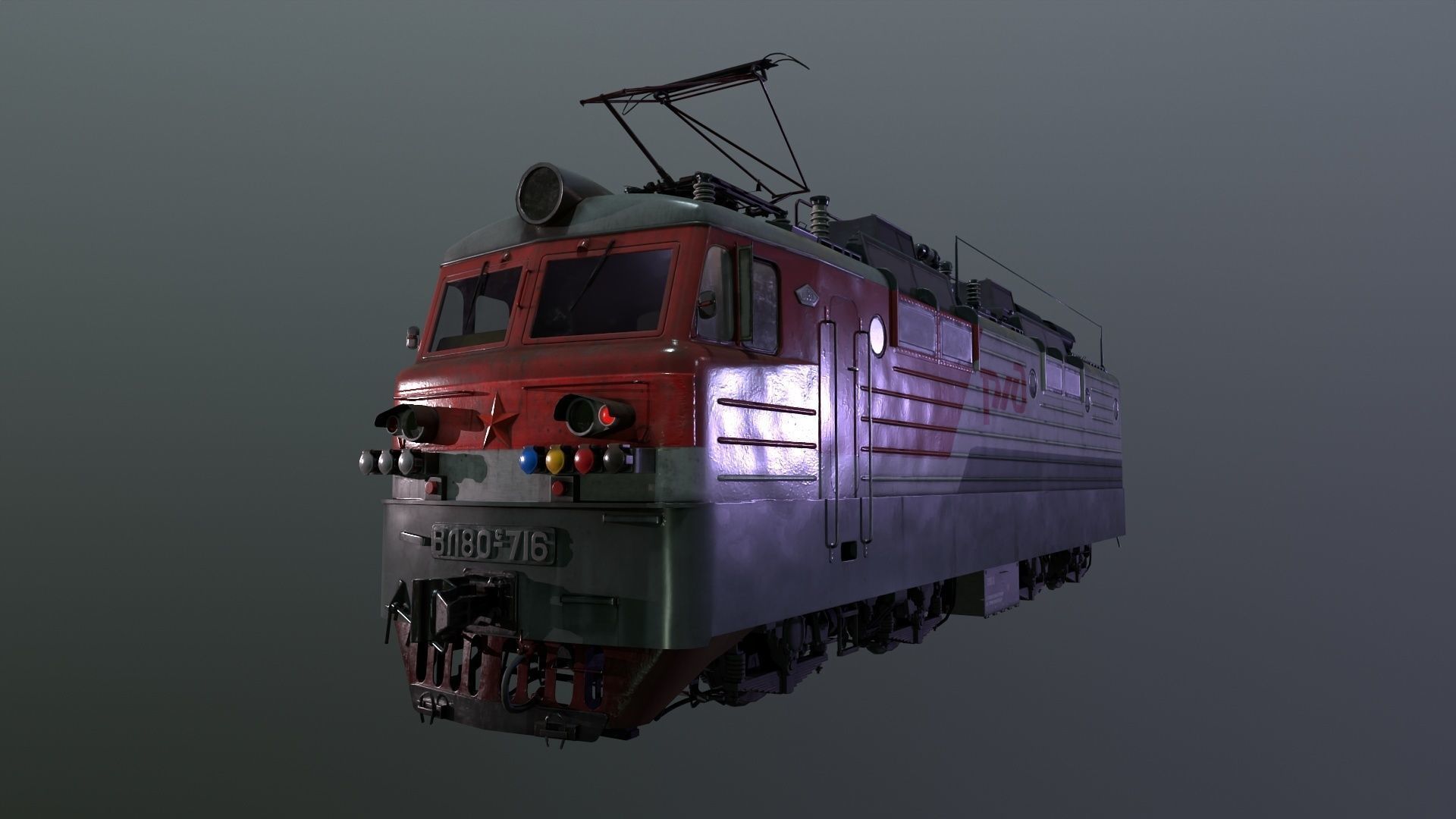 3D model Soviet electric locomotive VL80S-716 VR / AR / low-poly | CGTrader
