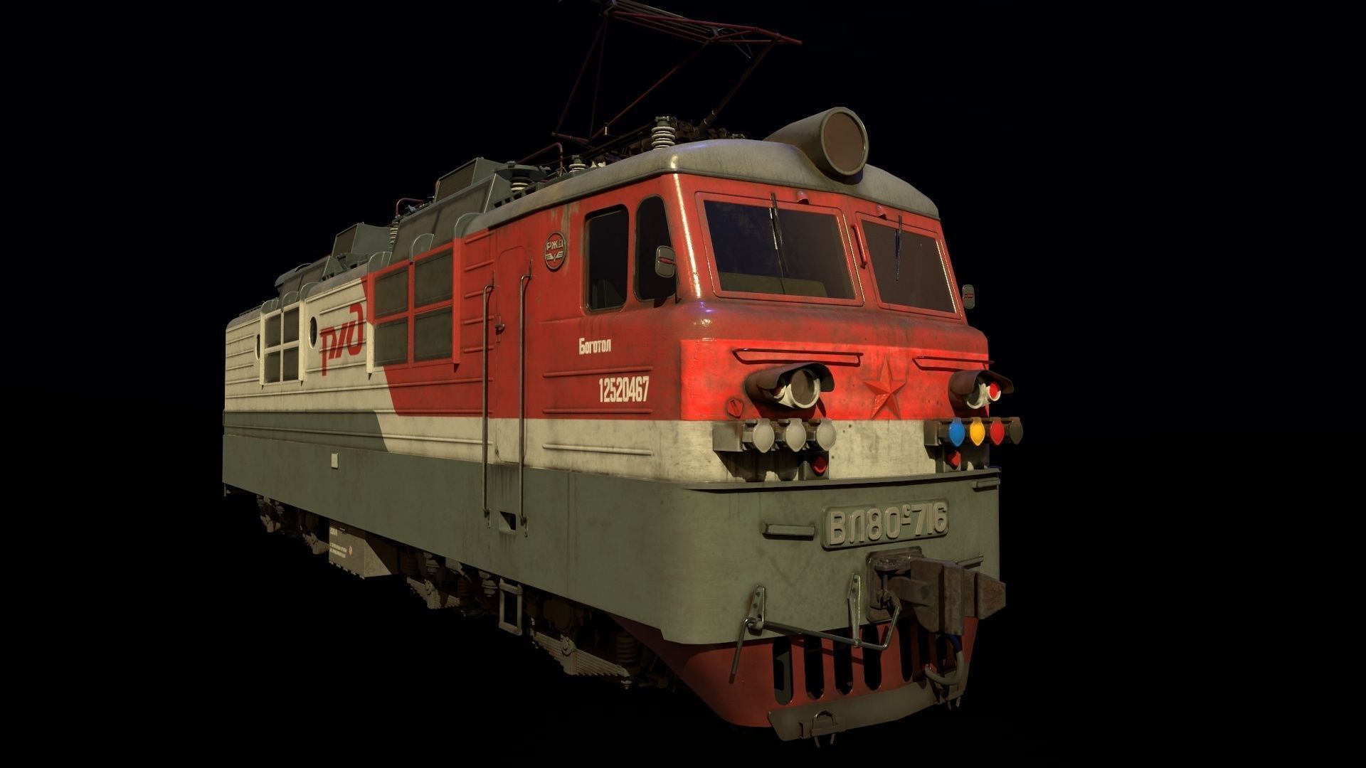 3D model Soviet electric locomotive VL80S-716 VR / AR / low-poly | CGTrader