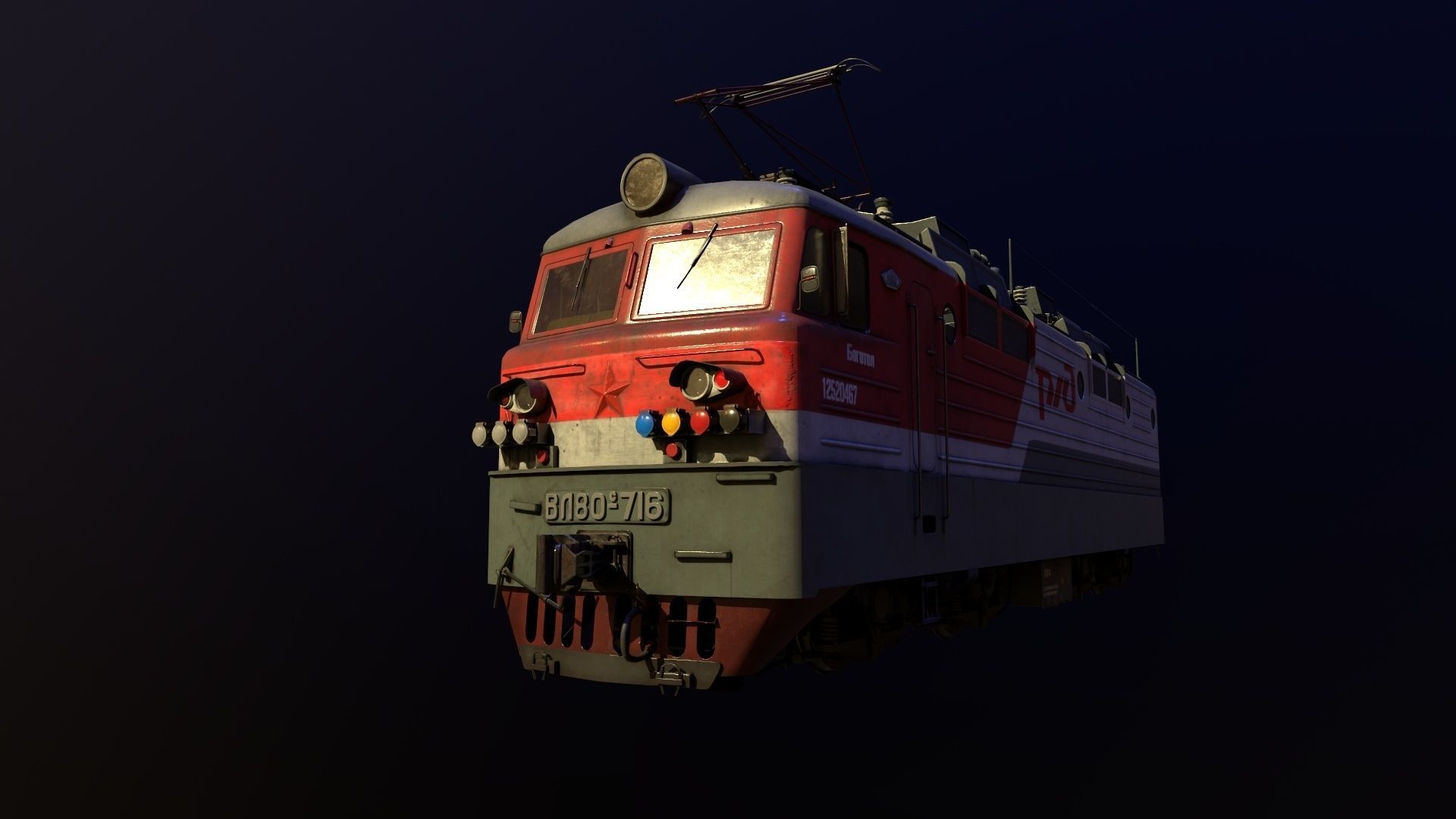 3D model Soviet electric locomotive VL80S-716 VR / AR / low-poly | CGTrader
