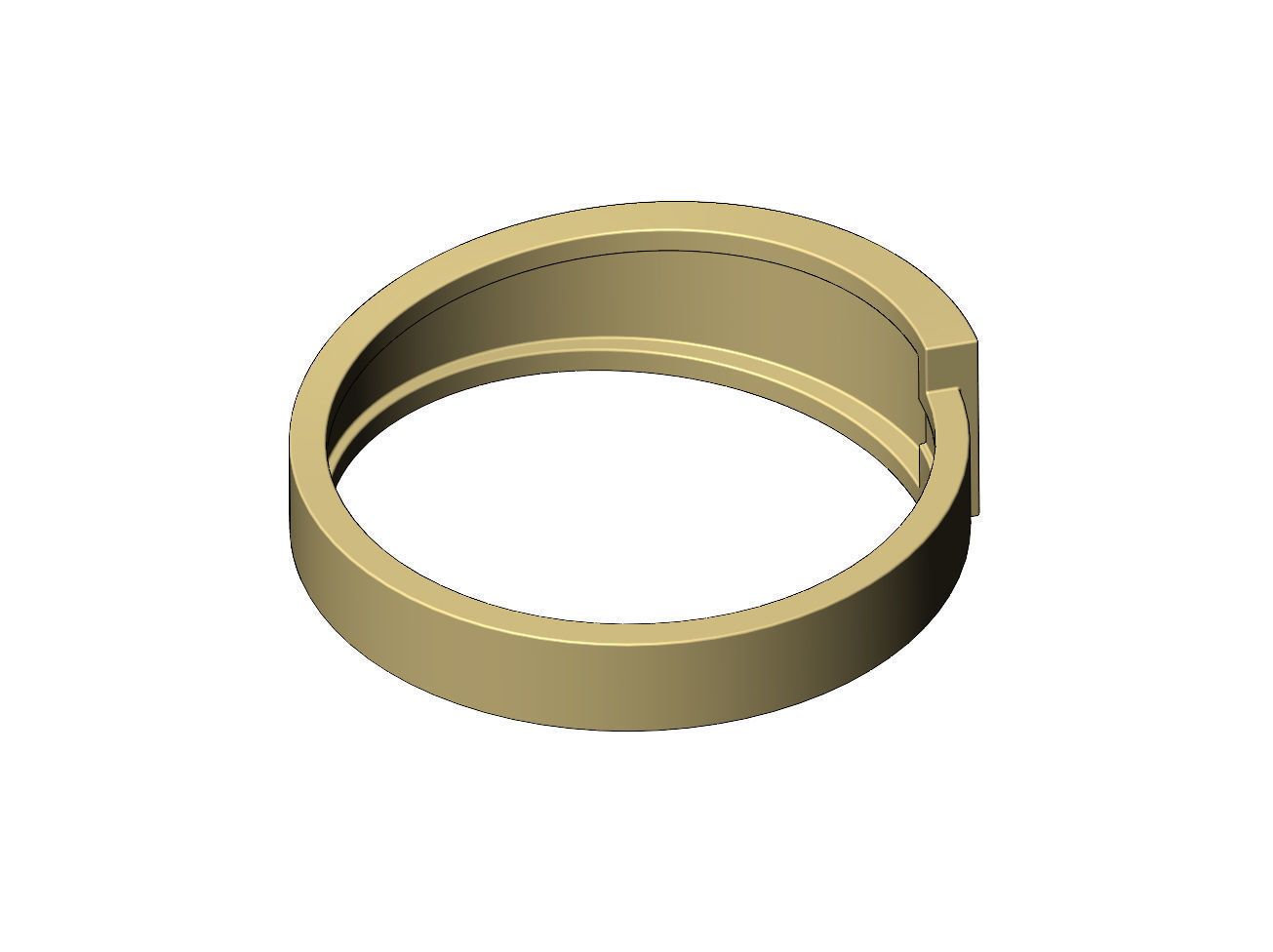 Tapered overlapping band 3D model 3D printable | CGTrader